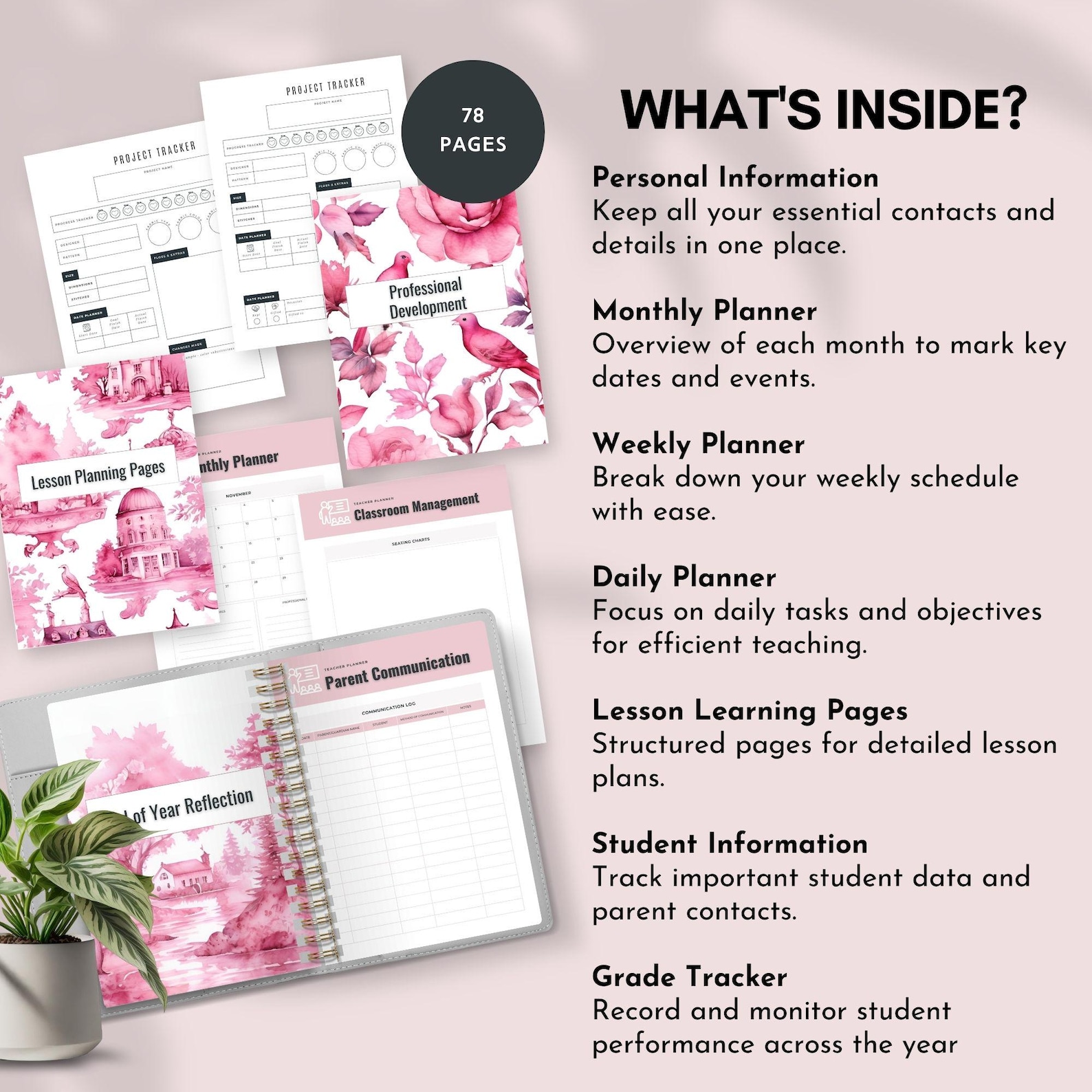 Teacher Planner 2024-2025 Pdf Teacher Weekly Lesson Planner 2024-2025 ...