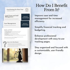 Attorney Planner Lawyer Organizer Modern Blue Litigation Binder Legal ...