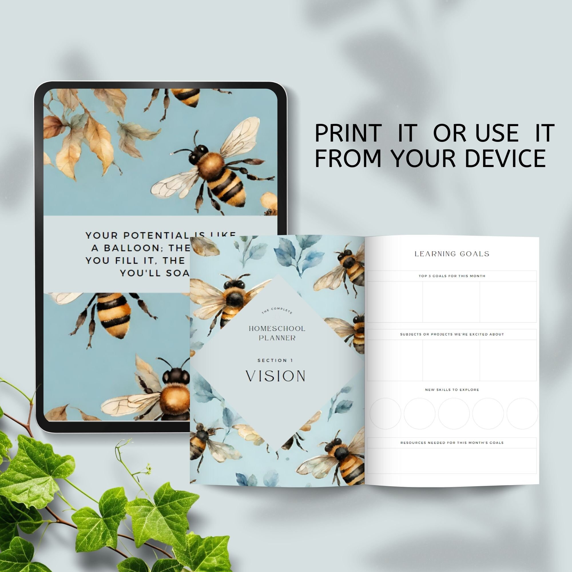 Homeschool Planner Printable Pdf Homeschool Digital Planner iPad ...