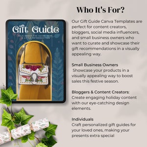Holiday Gift Guide Template Canva Christmas Product Catalog Xmas Gift ...