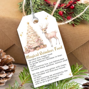 Reindeer Food Printable Pdf Magic Reindeer Food Tag Label for Kids ...