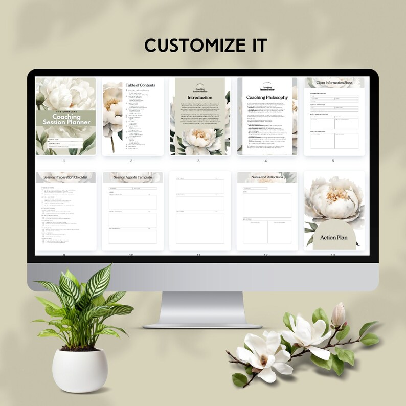 Coaching Session Planner Template Canva Client Session Note Toolkit ...