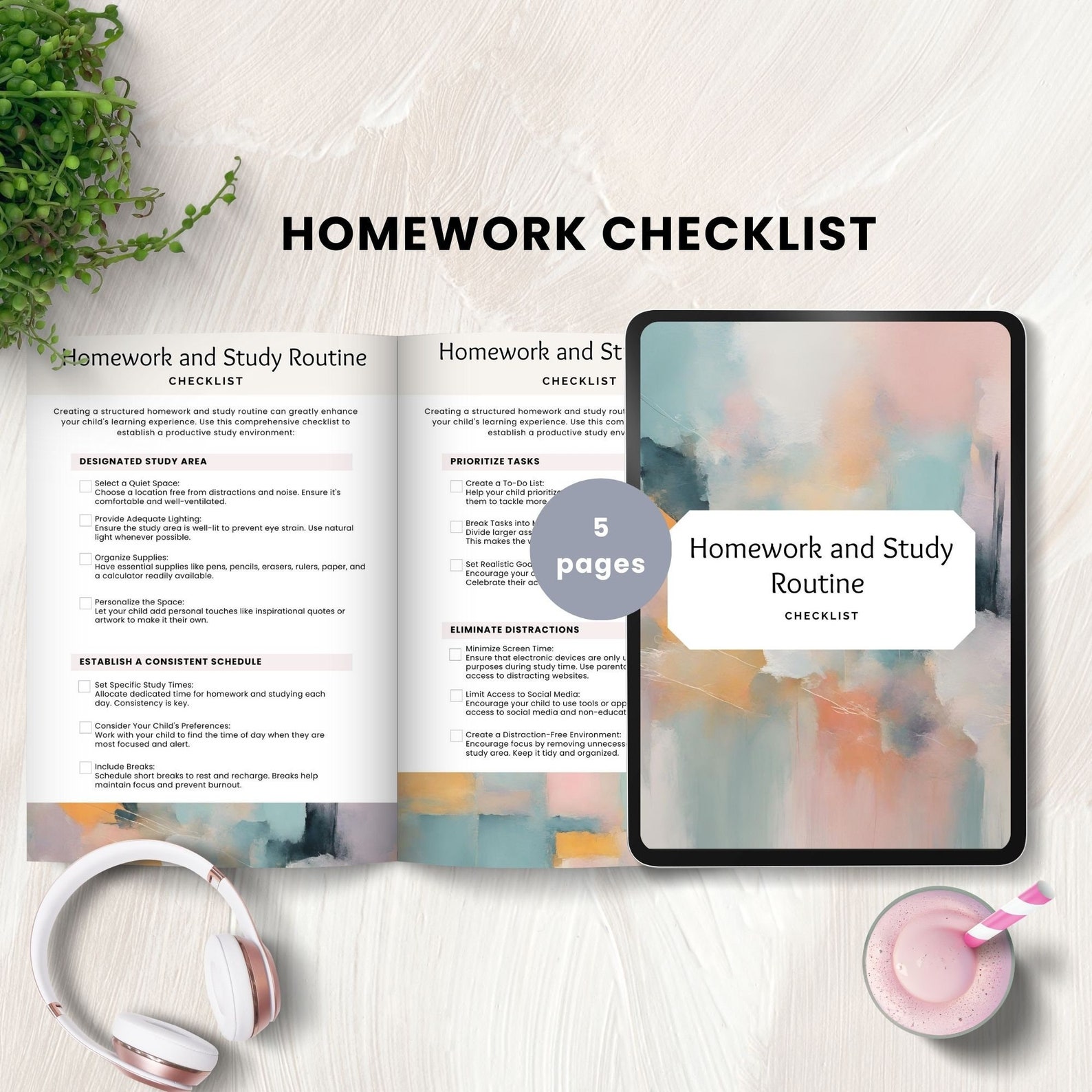 Homework Checklist Printable for Students Assignment Log Homework to Do ...