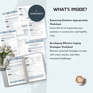 Emotional Regulation for Adults Worksheet Canva Template Anxiety Relief ...