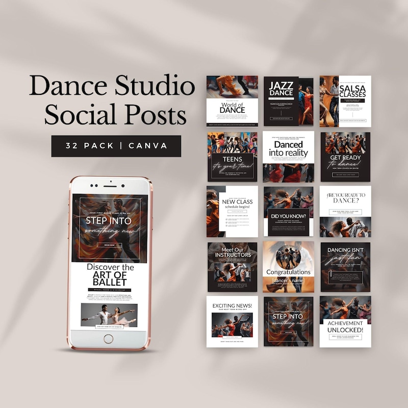 Dance Instagram Templates - Etsy