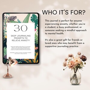 Journalling Prompts for Anxiety Relief Journal Adhd Mindfulness Tracker ...