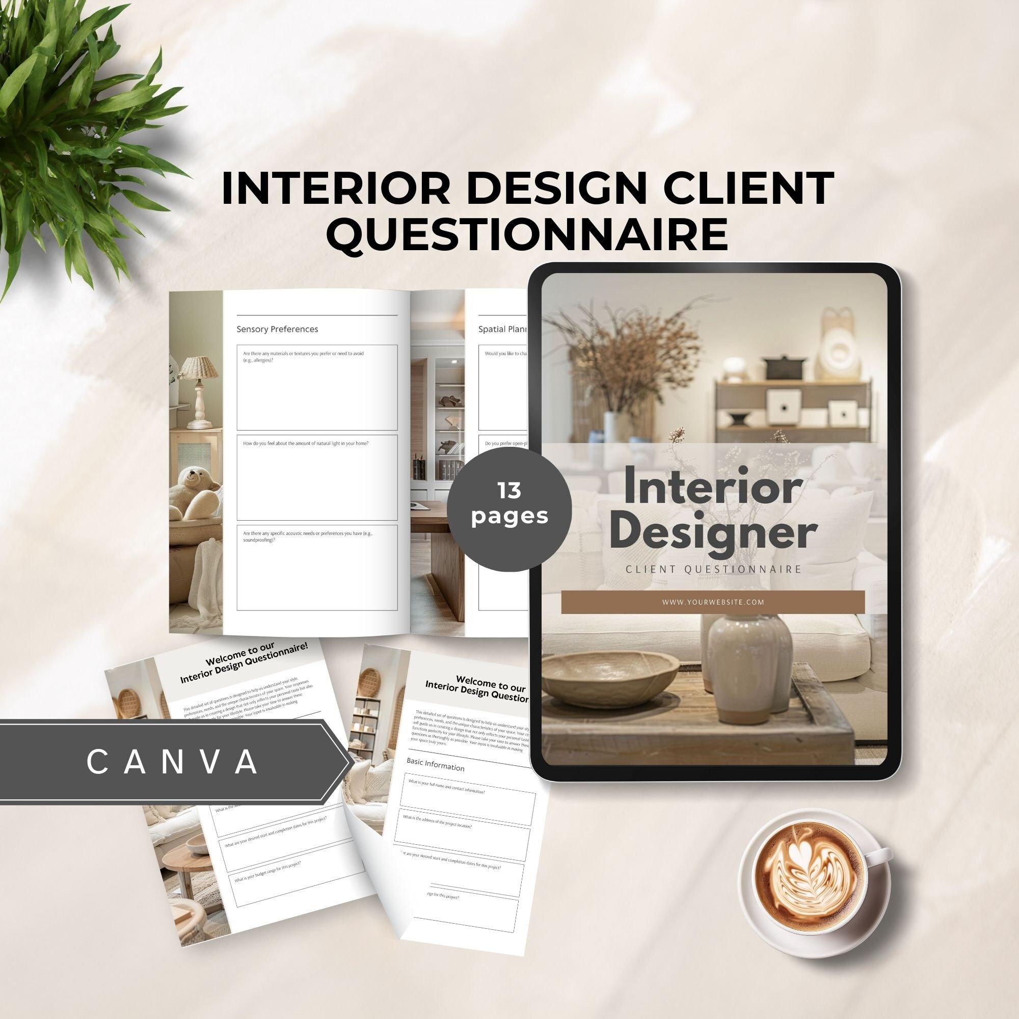 Interior Design Client Questionnaire Template Interior Designer ...