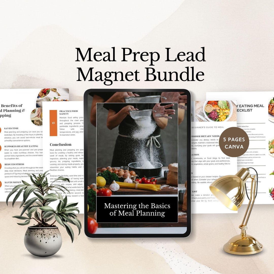 Meal Prep Lead Magnet Beginners Guide Healthy Eating Health Coach Ebook ...