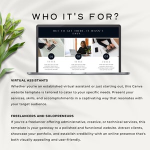 Canva Website Template for Virtual Assistants VA Canva Design Landing ...