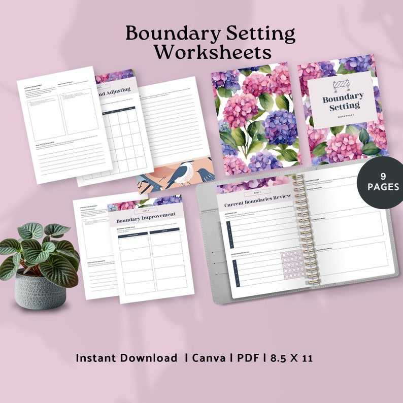Boundary Setting Worksheet Setting Healthy Boundaries Workbook for ...