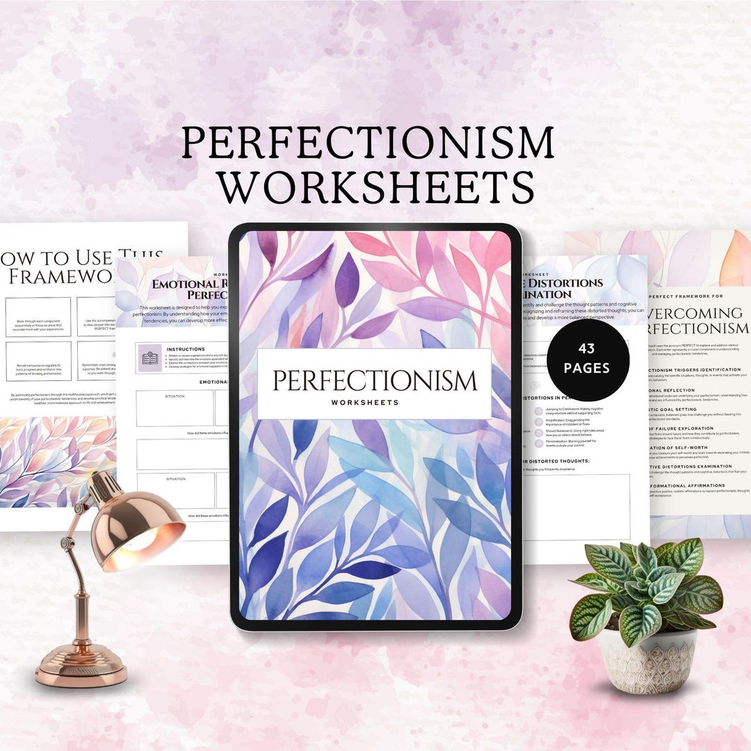 Therapy Worksheets for Perfectionism Template Fear of Failure Exercise ...