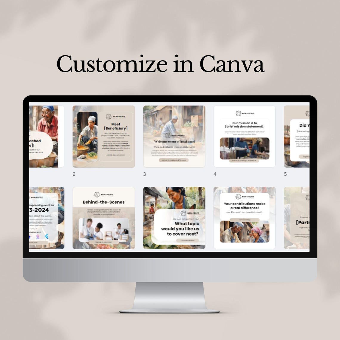 Non Profit Social Media Post Templates for Charity Instagram Volunteer ...