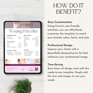 Waxing Services Price List Template Canva Brazilian Waxing Bikini Flyer ...