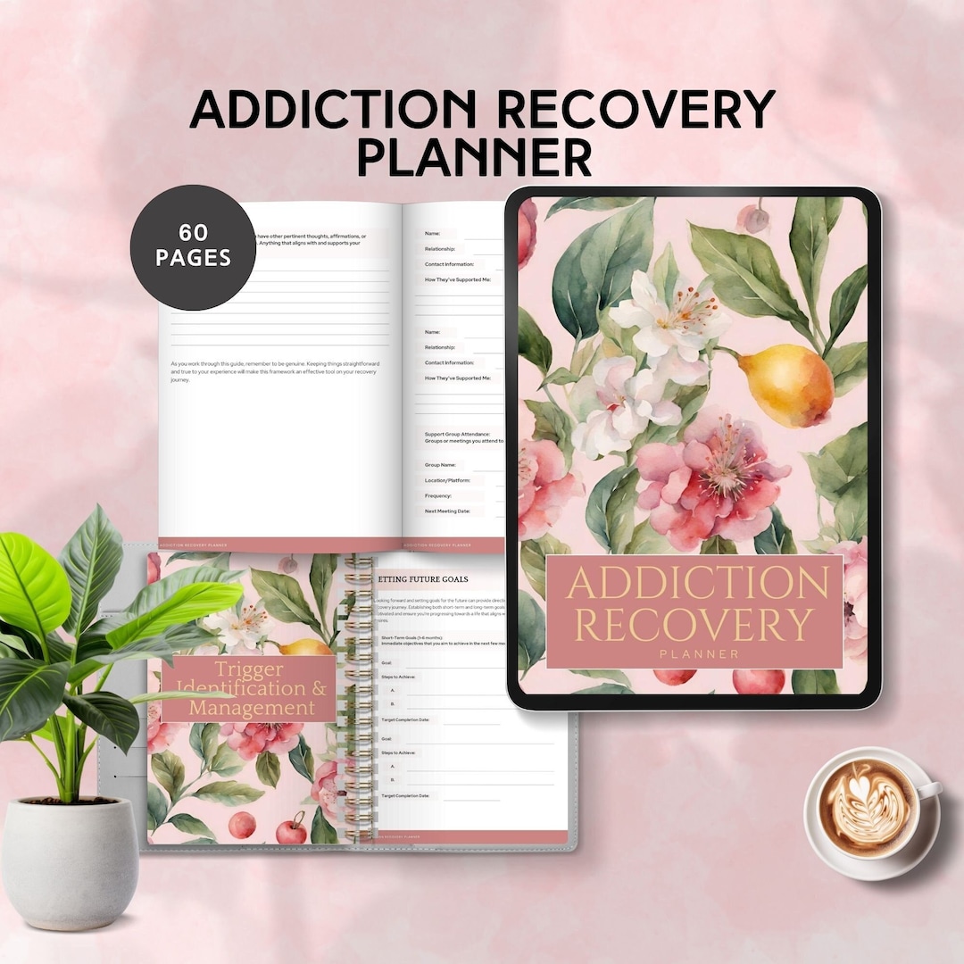 Addiction Recovery Planner Relapse Prevention Plan Addiction Worksheets ...