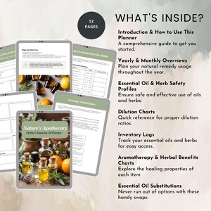 Herbs and Essential Oil Planner Aromatherapy Journal Herbal Blend ...