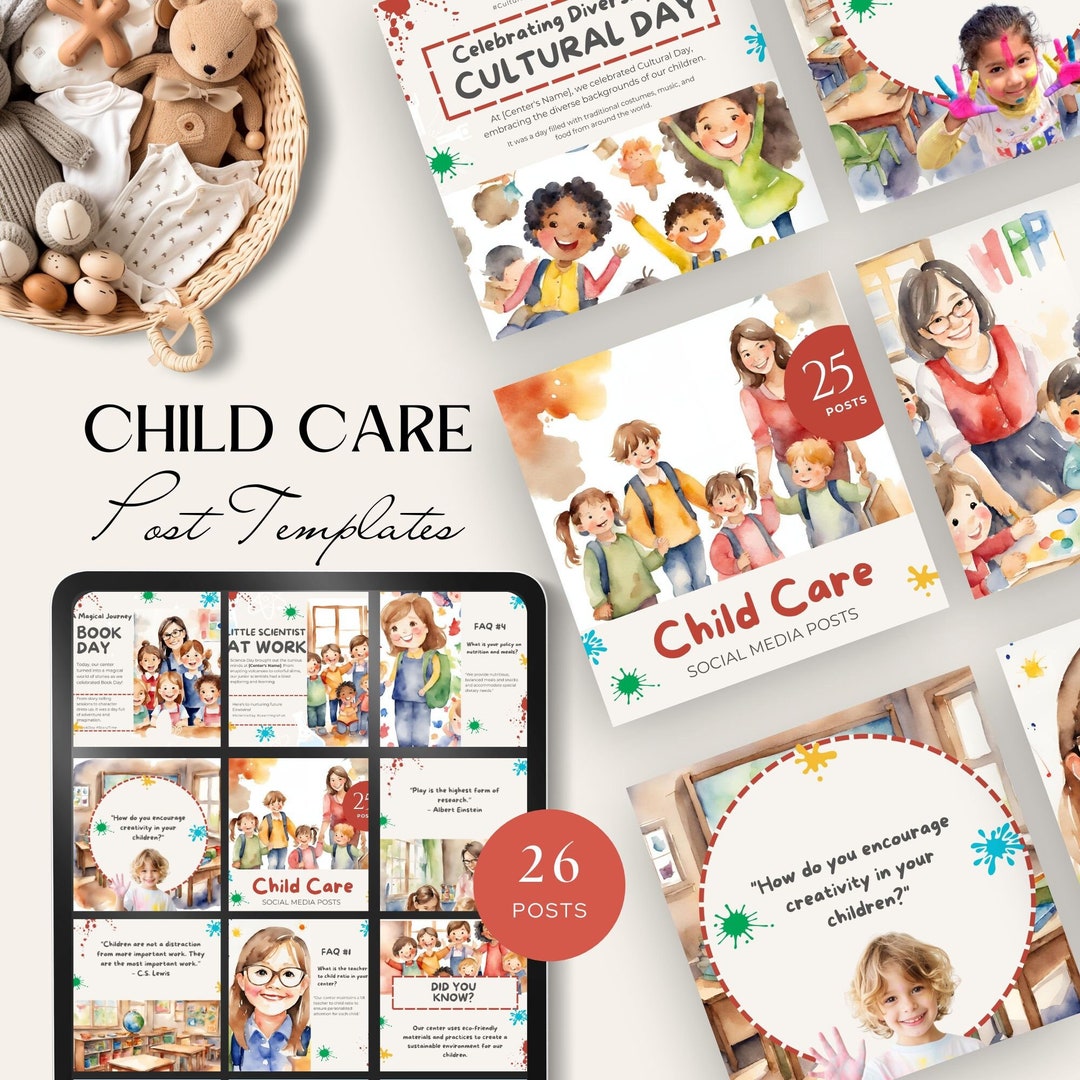 Childcare Social Media Post Instagram Nursery Home Daycare Marketing ...