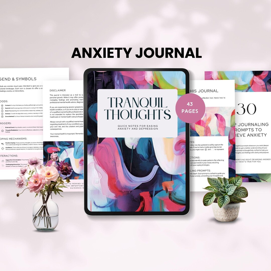 Daily Gratitude Journal for Anxiety Relief Journal Prompt Daily ...