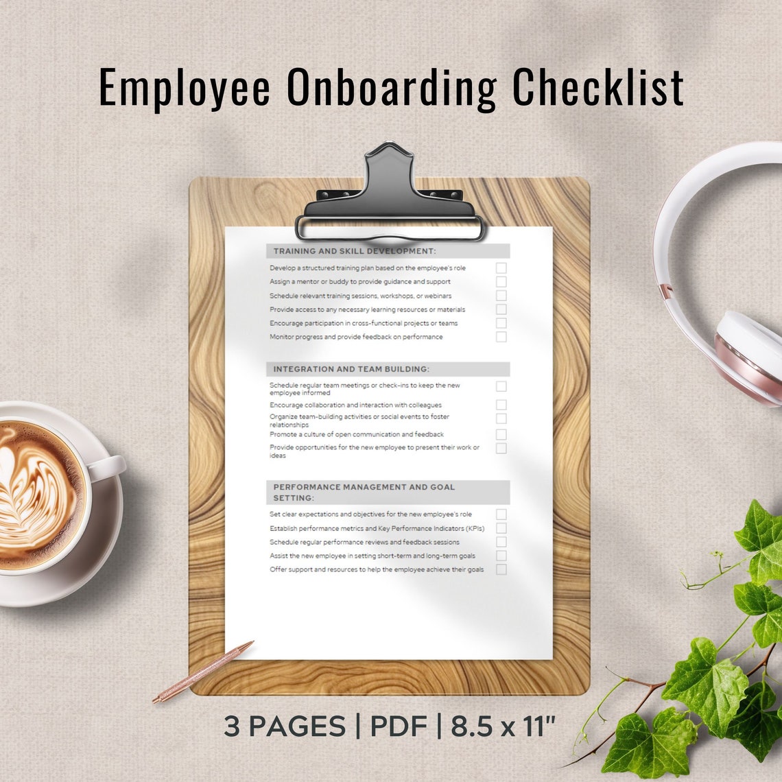 New Employee Onboarding Checklist Employee Onboarding Packet Employee ...