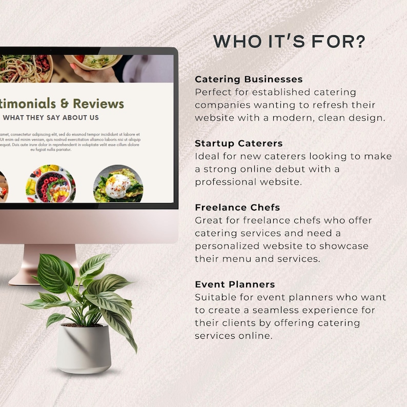 Catering Website Template Canva Food Catering Business Service Wedding ...