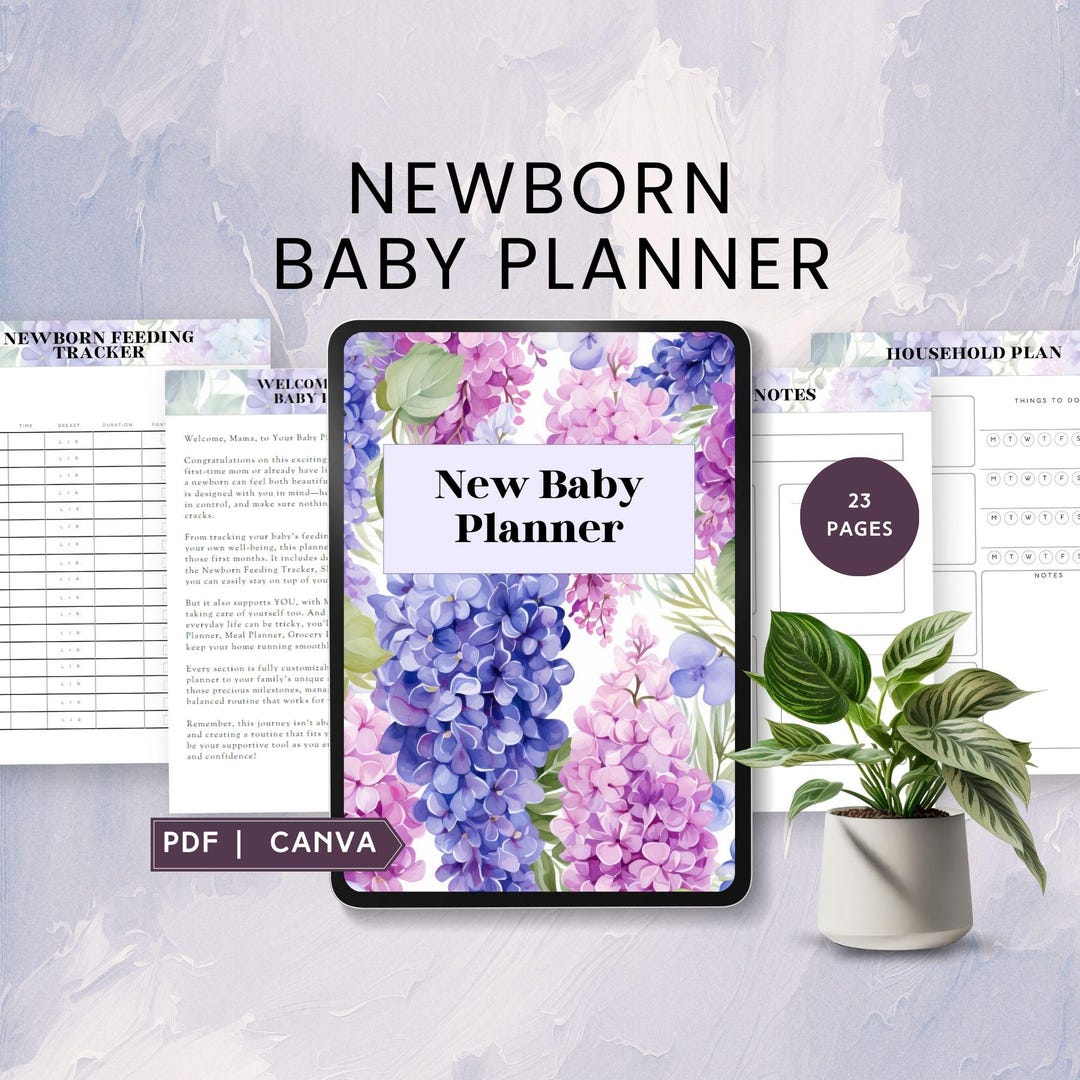 Newborn Baby Planner Digital New Baby Log New Mom Tracker First Time ...