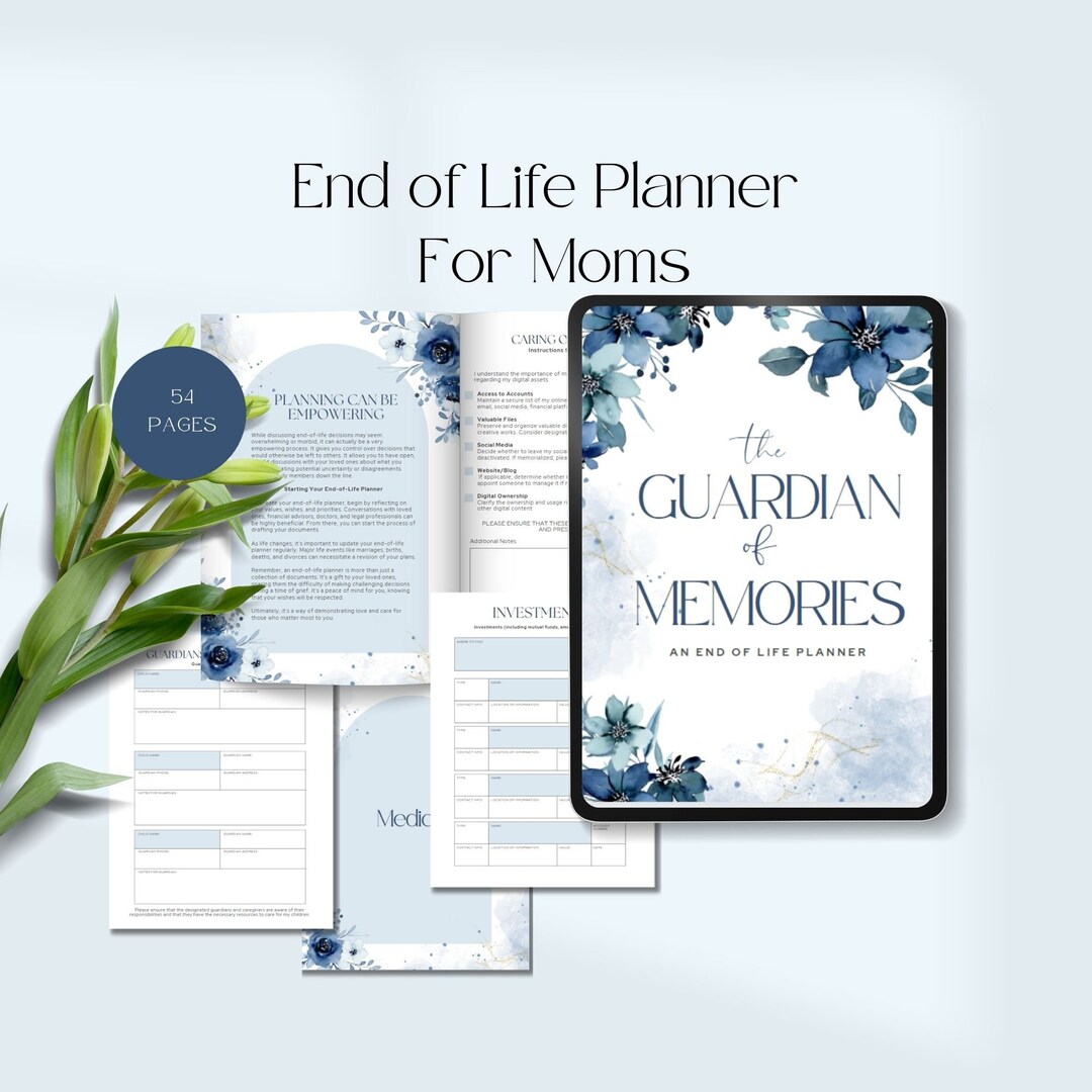 End of Life Planner Printable Just in Case Binder What If Emergency and ...