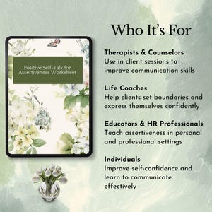 Assertiveness Worksheets Canva Template Therapy Social Skills Workbook ...