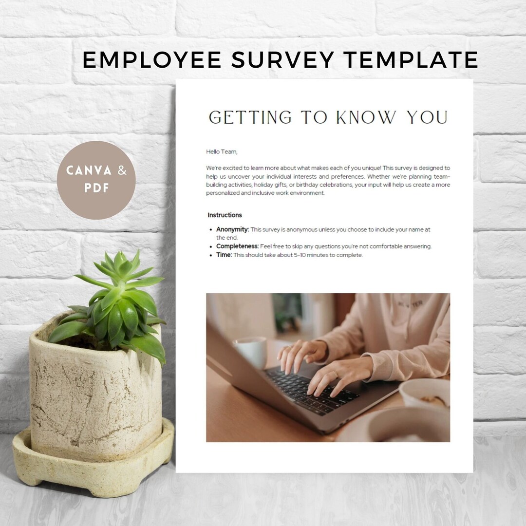 Employee Survey Template Employee Favorite List All About Me Questions ...