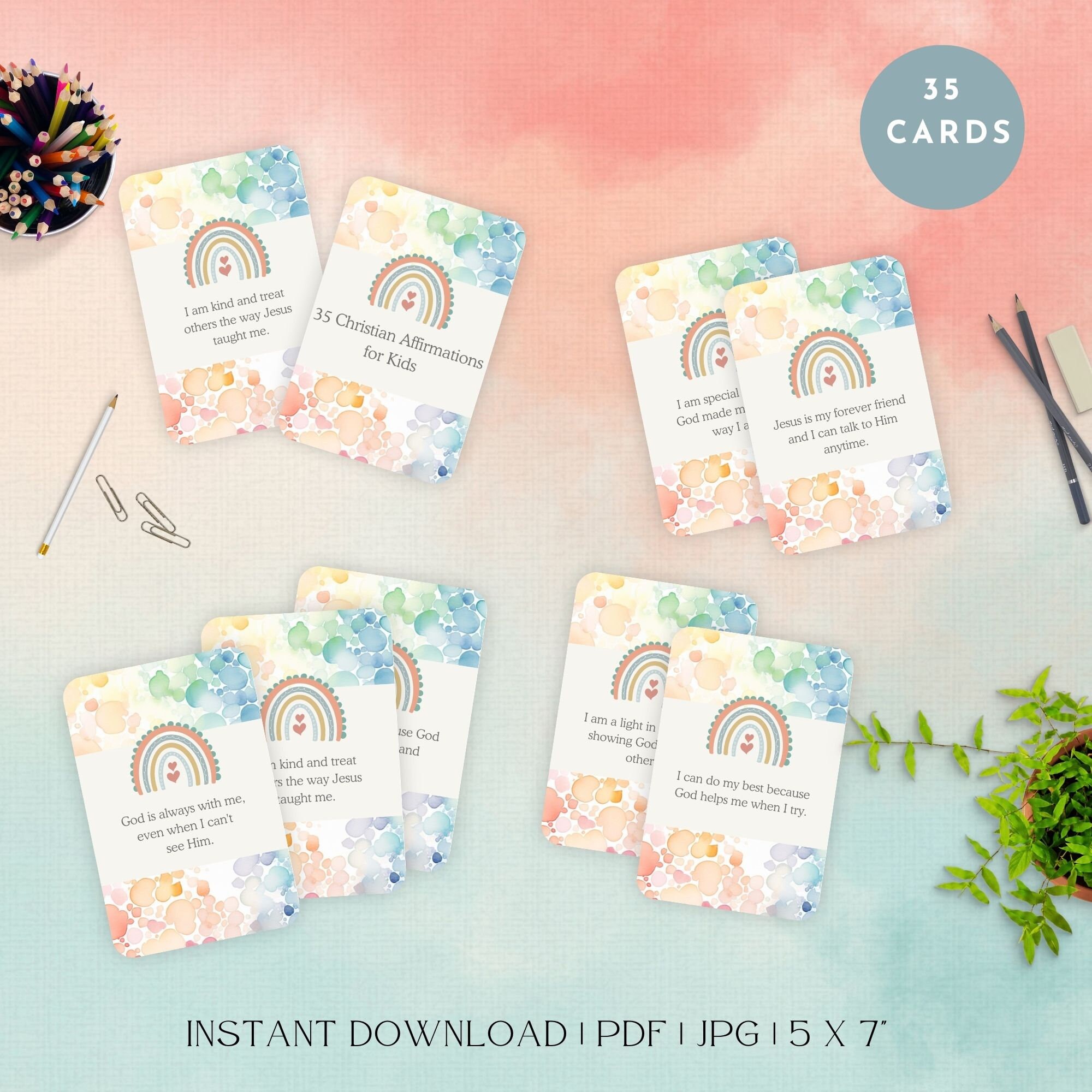 Christian Affirmations for Kids Motivational Christian Faith ...