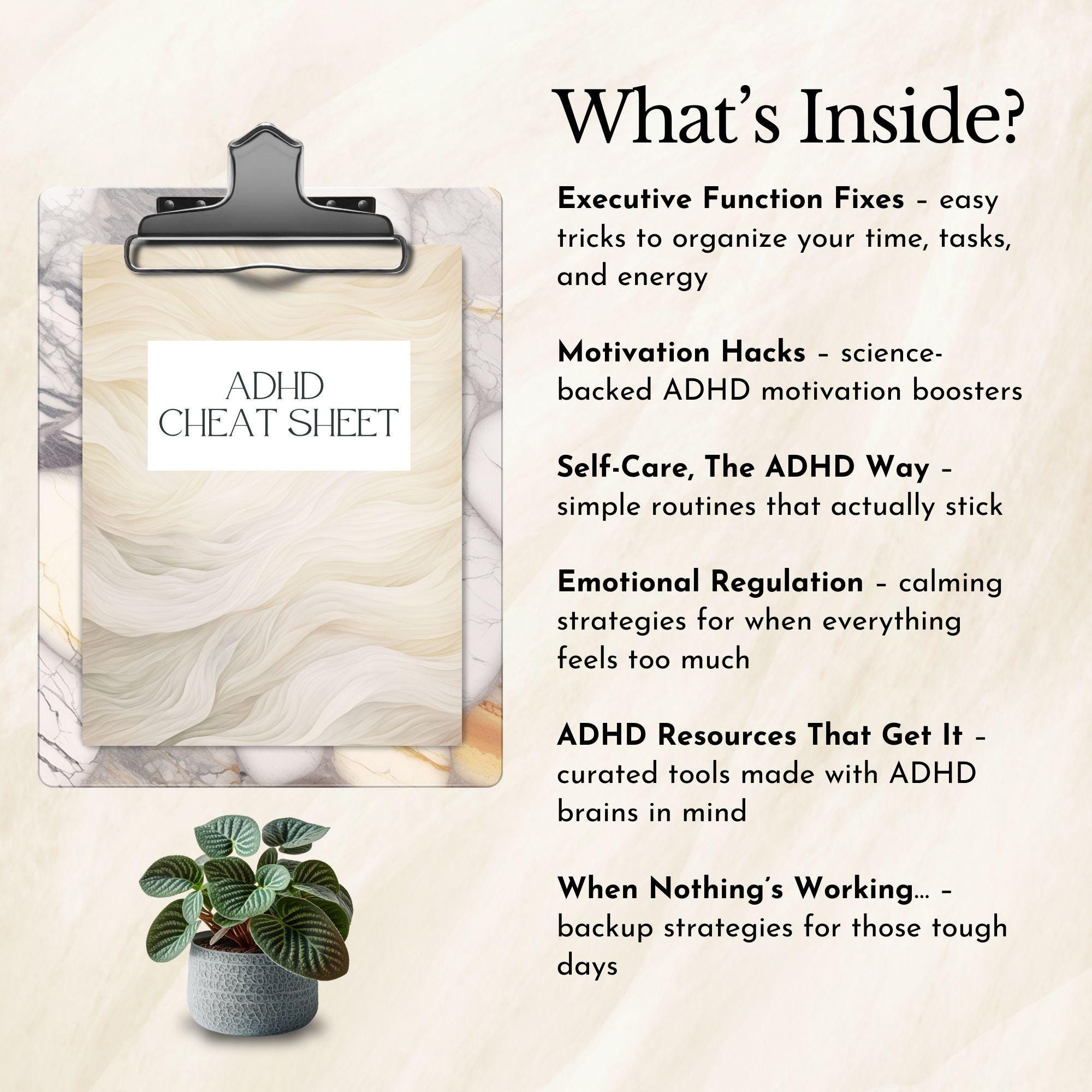 Adhd Cheat Sheet Executive Functioning Therapy Time Management Tool ...