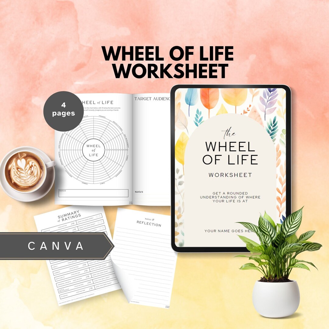 Wheel of Life Worksheet Wheel of Balance Life Goal Setting Coaching ...