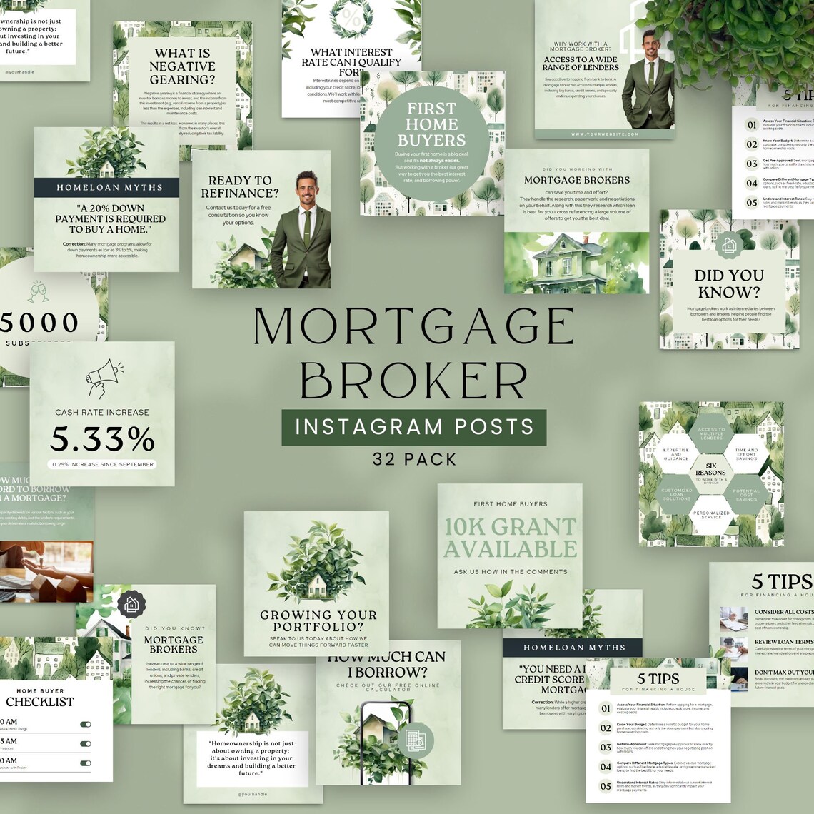 Mortgage Broker Social Media Post Canva Template Instagram Real Estate ...