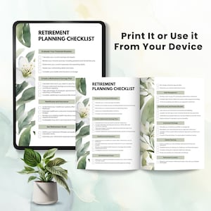 Retirement Checklist Retirement Planner Template Printable Retirement ...