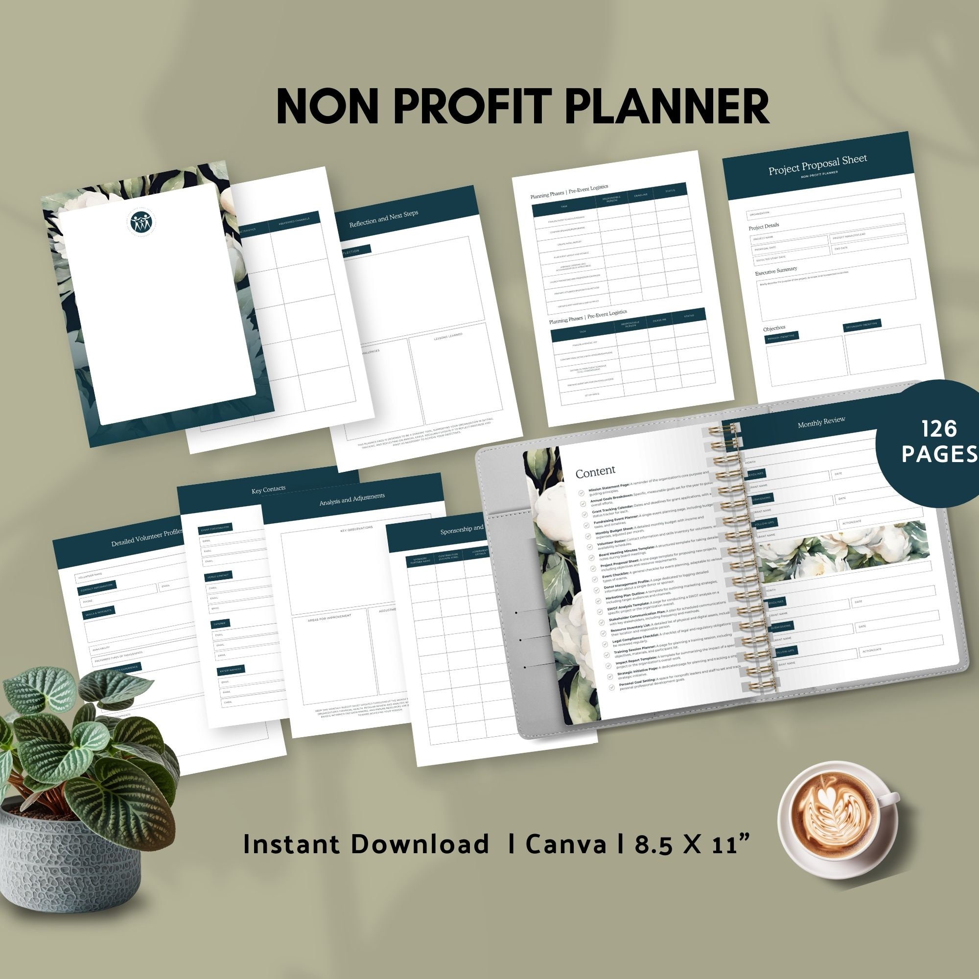 Non Profit Event Planner Template Canva Religious Organization Plan ...