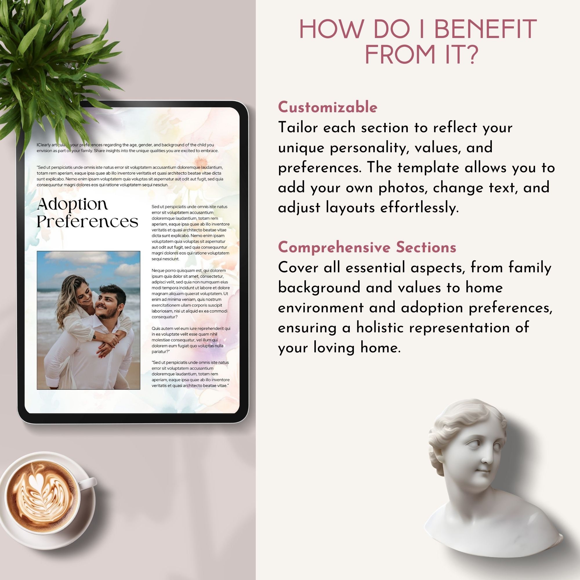 Adoption Profile Book Template Canva DIY Child Adoption Guide ...