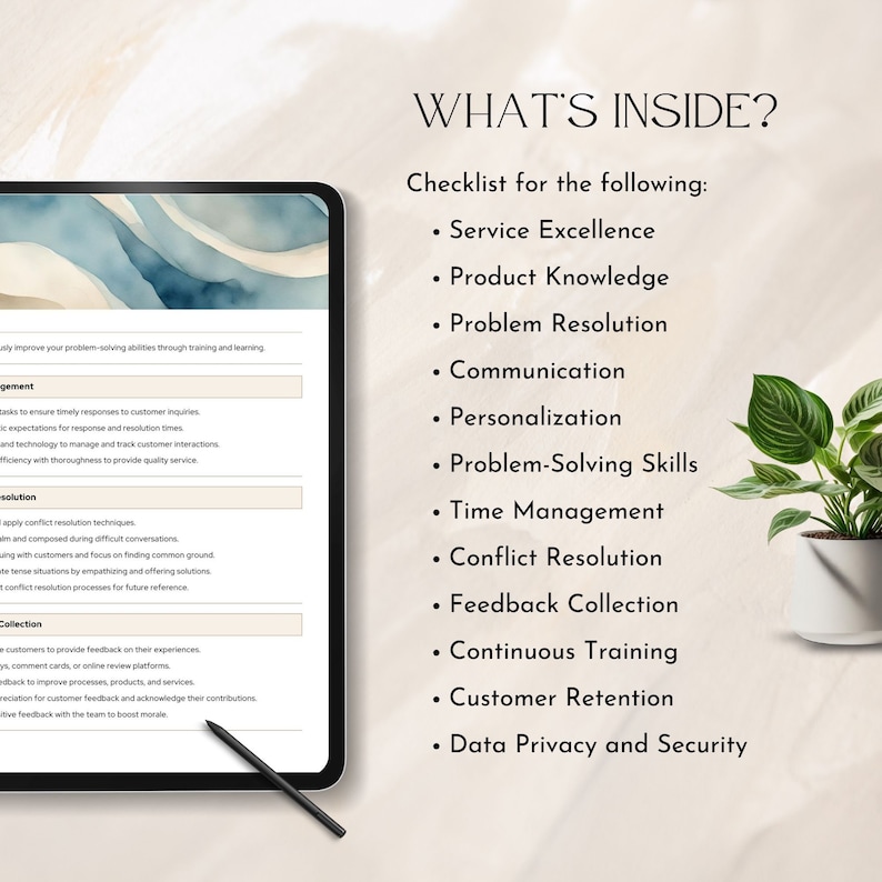 Customer Service Checklist Template Canva Boost Business Excellence ...