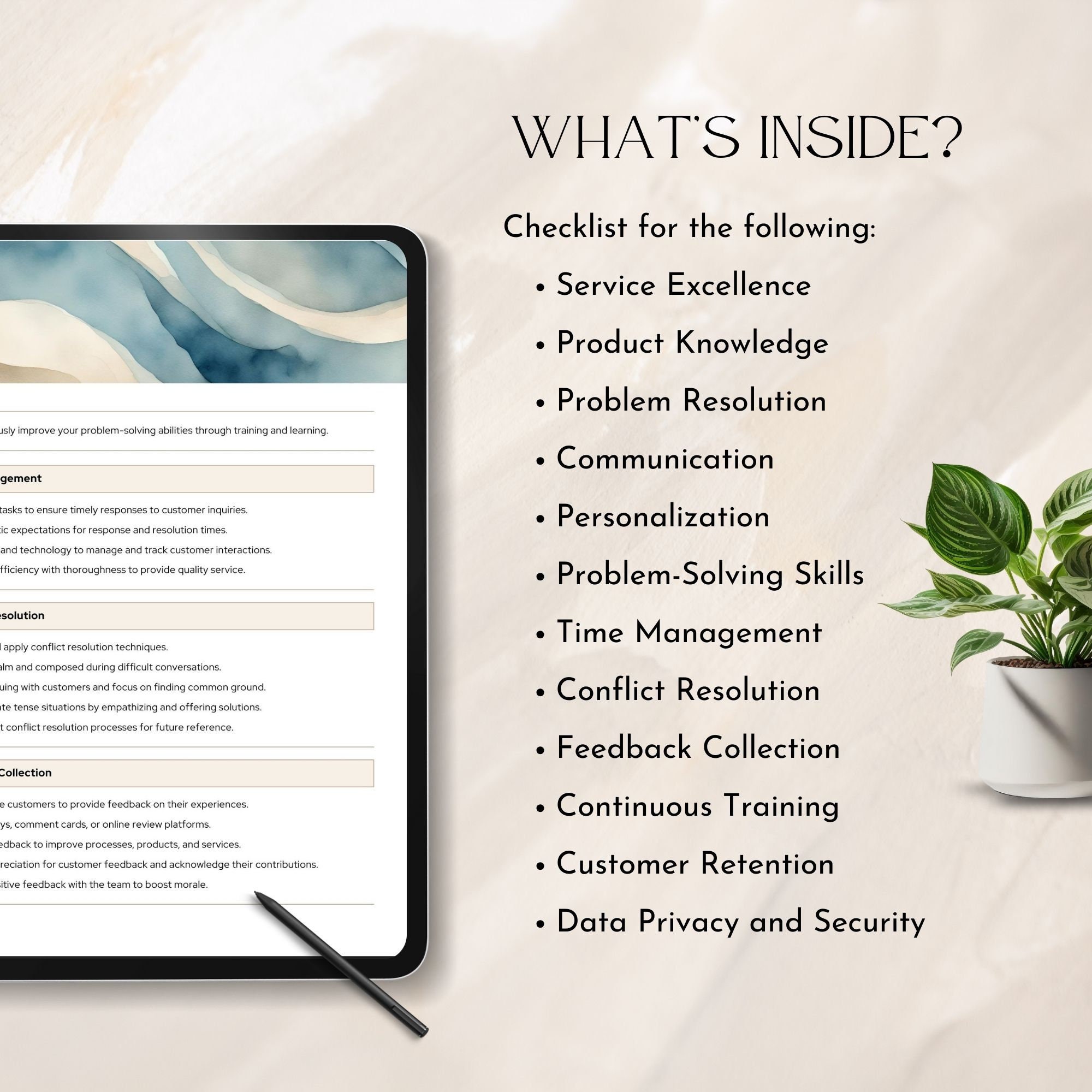 Customer Service Checklist Template Canva Boost Business Excellence ...