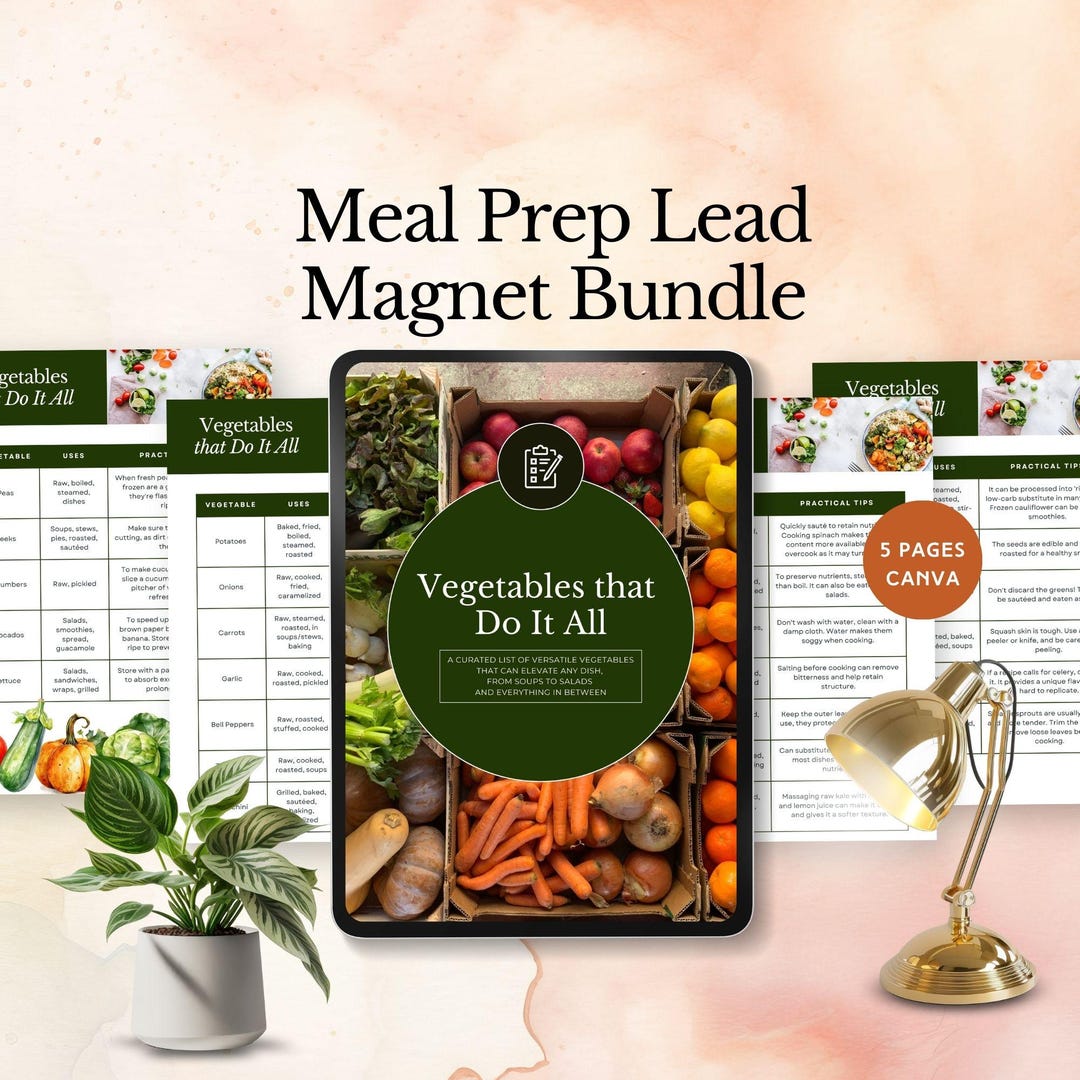 Meal Prep Lead Magnet Nutrition Coaching Ebook Template Healthy Eating ...