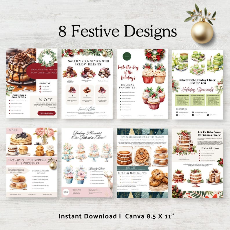 Christmas Bakery Flyer Holiday Sweets Treats Flyer Template Desserts ...