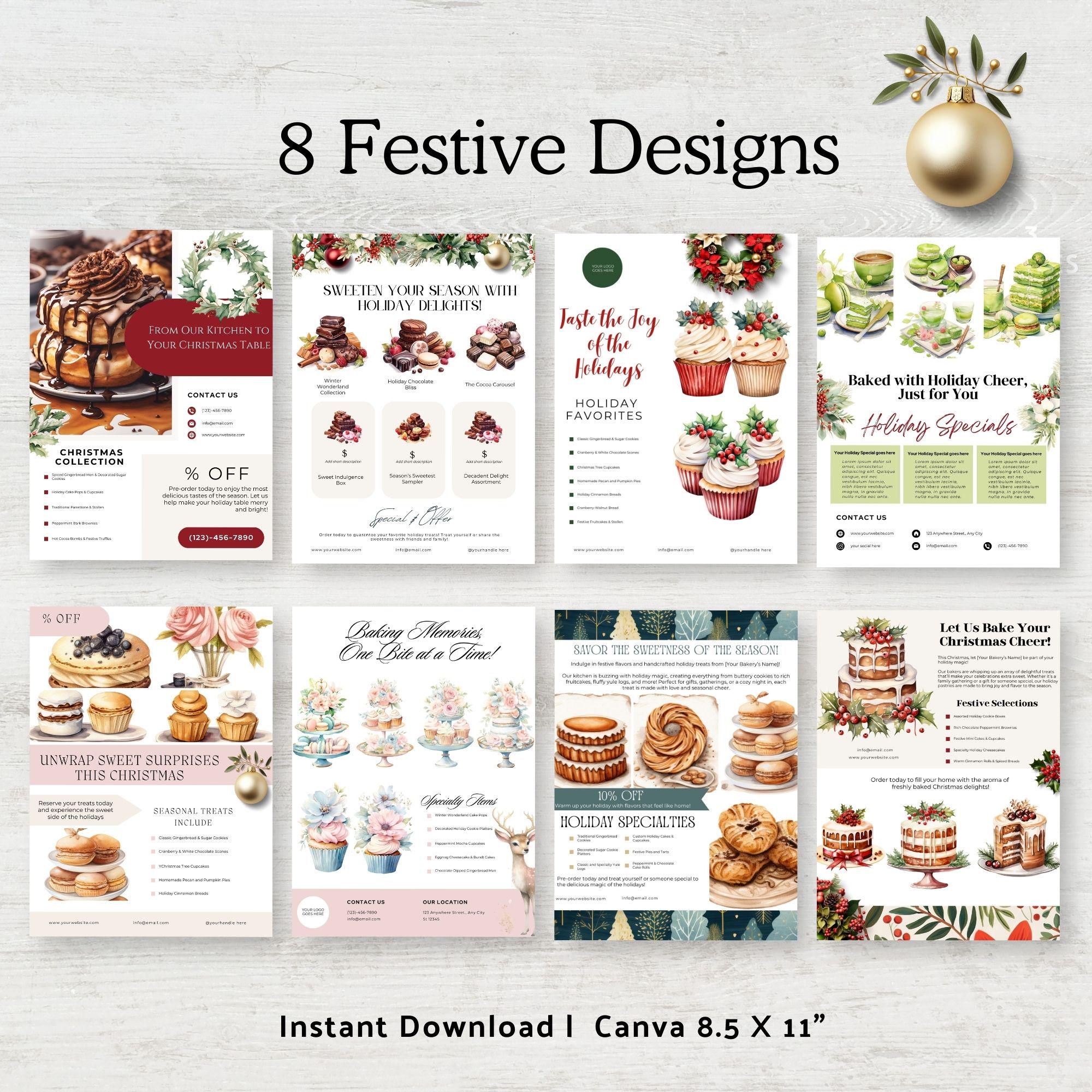 Christmas Bakery Flyer Holiday Sweets Treats Flyer Template Desserts ...