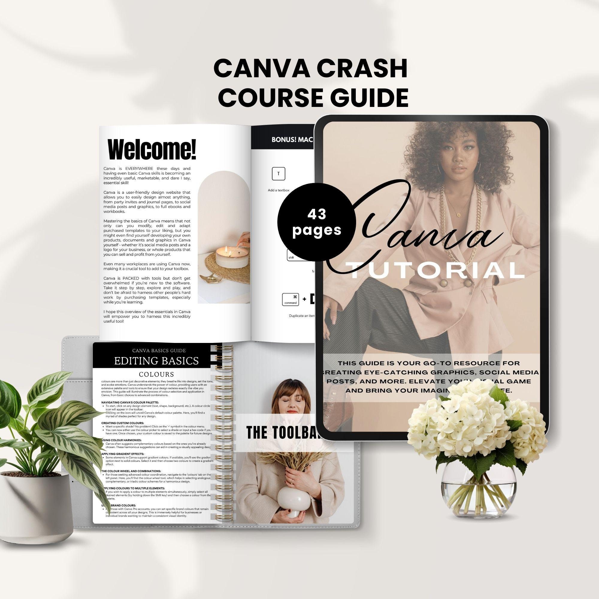 Canva Crash Course Guide Canva 101 Tutorial Guide Canva Cheat Sheet How ...