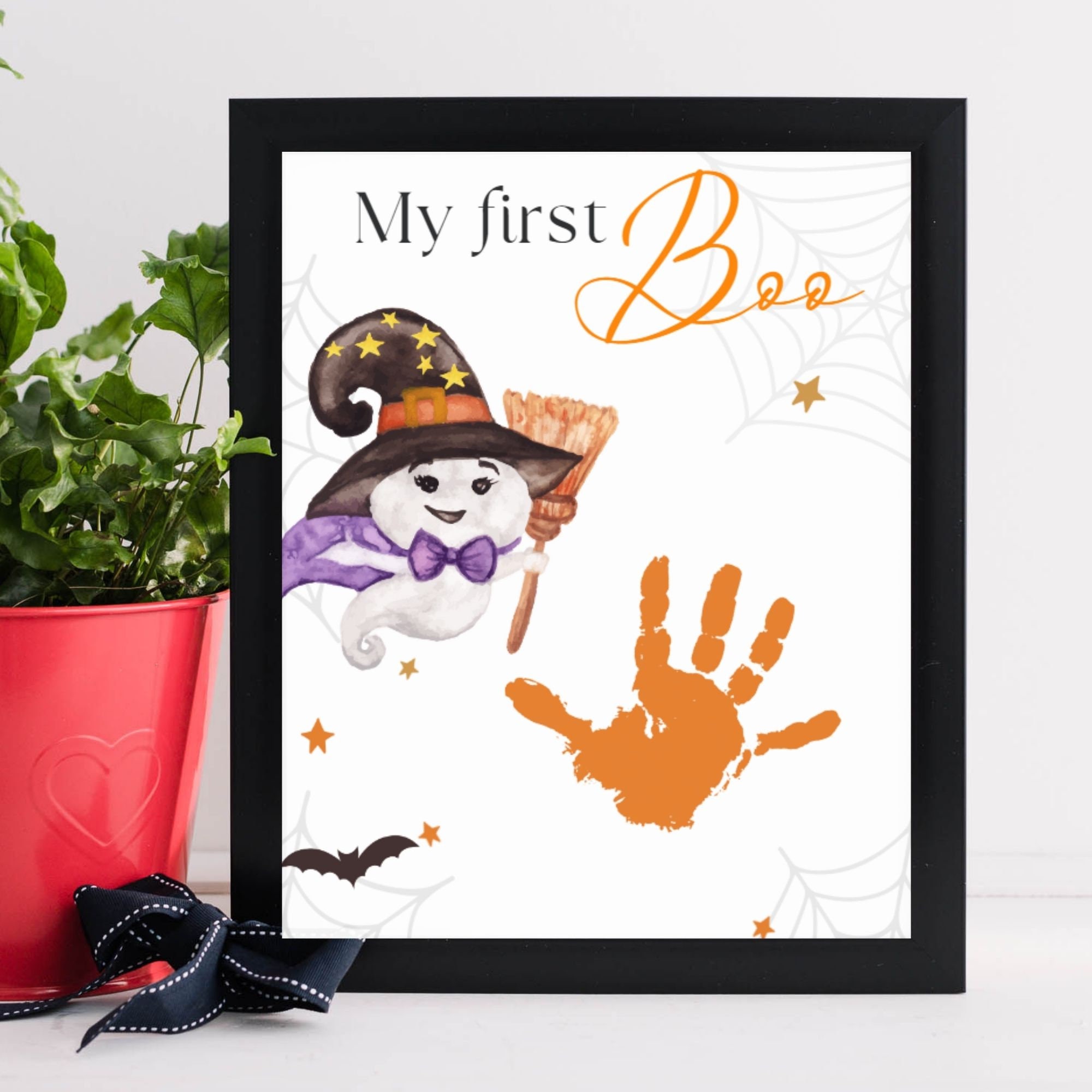 Halloween Kid Handprint Art Kids Printable DIY Craft for Kid Memory ...