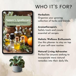 Herbs and Essential Oil Planner Aromatherapy Journal Herbal Blend ...