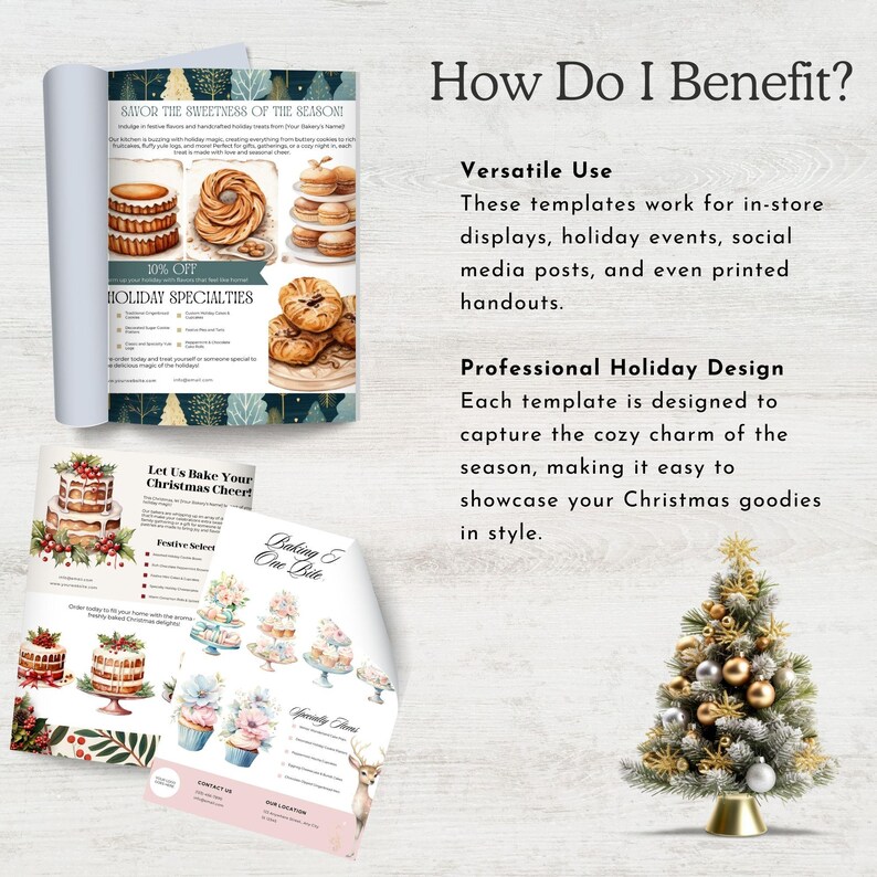 Christmas Bakery Flyer Holiday Sweets Treats Flyer Template Desserts ...