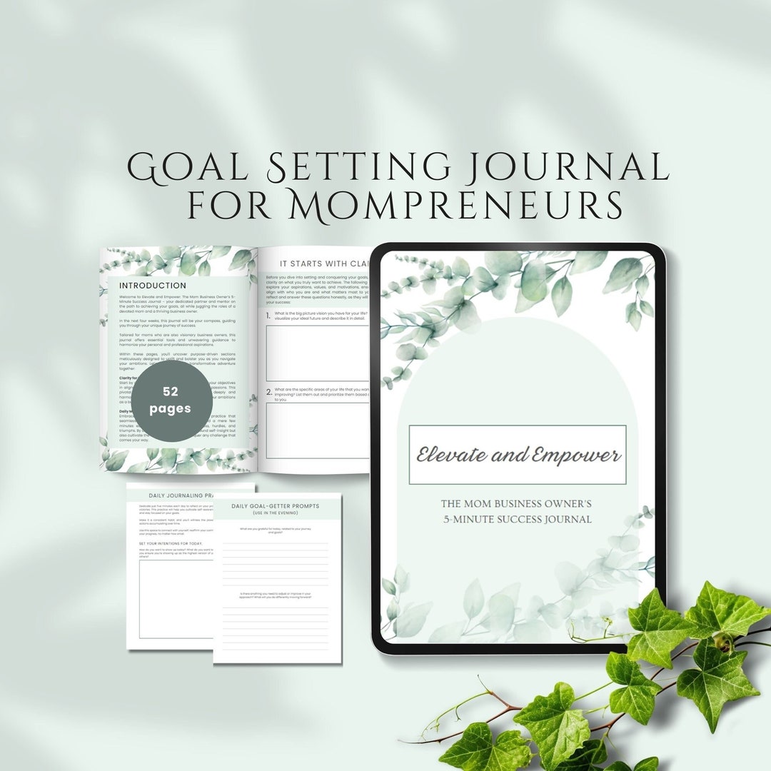 Journal Prompts for Goal Setting Gift for Moms Journal Weekly Goals ...