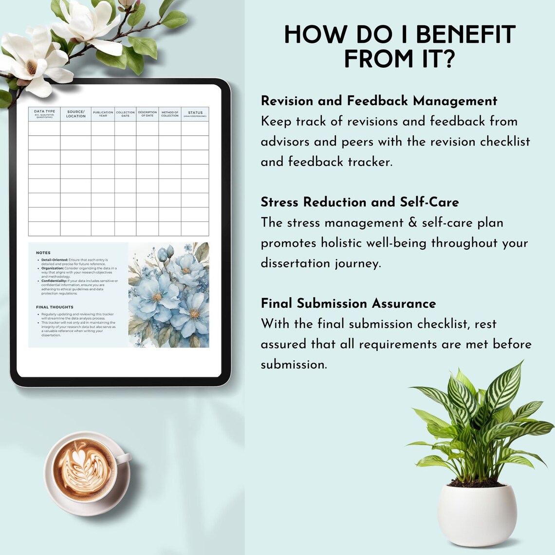 Dissertation Planner Canva Template University Planner Master Phd ...