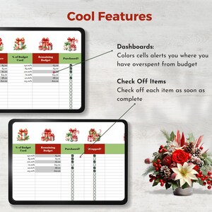 Christmas Gift Tracker Excel Template Holiday Gift Budget Planner ...
