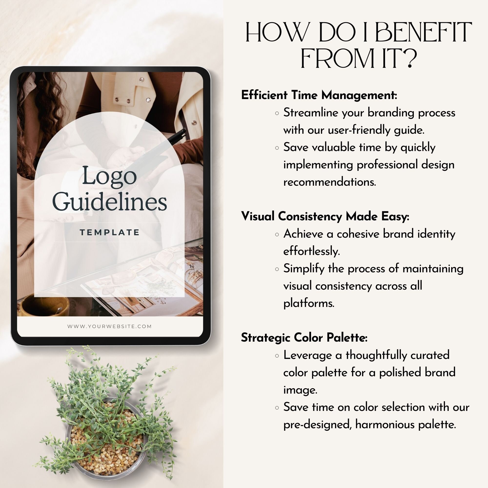 Logo Guidelines Template Small Business Branding Template Canva Kit ...