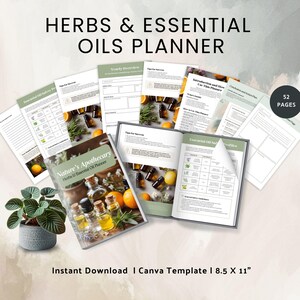 Herbs and Essential Oil Planner Aromatherapy Journal Herbal Blend ...
