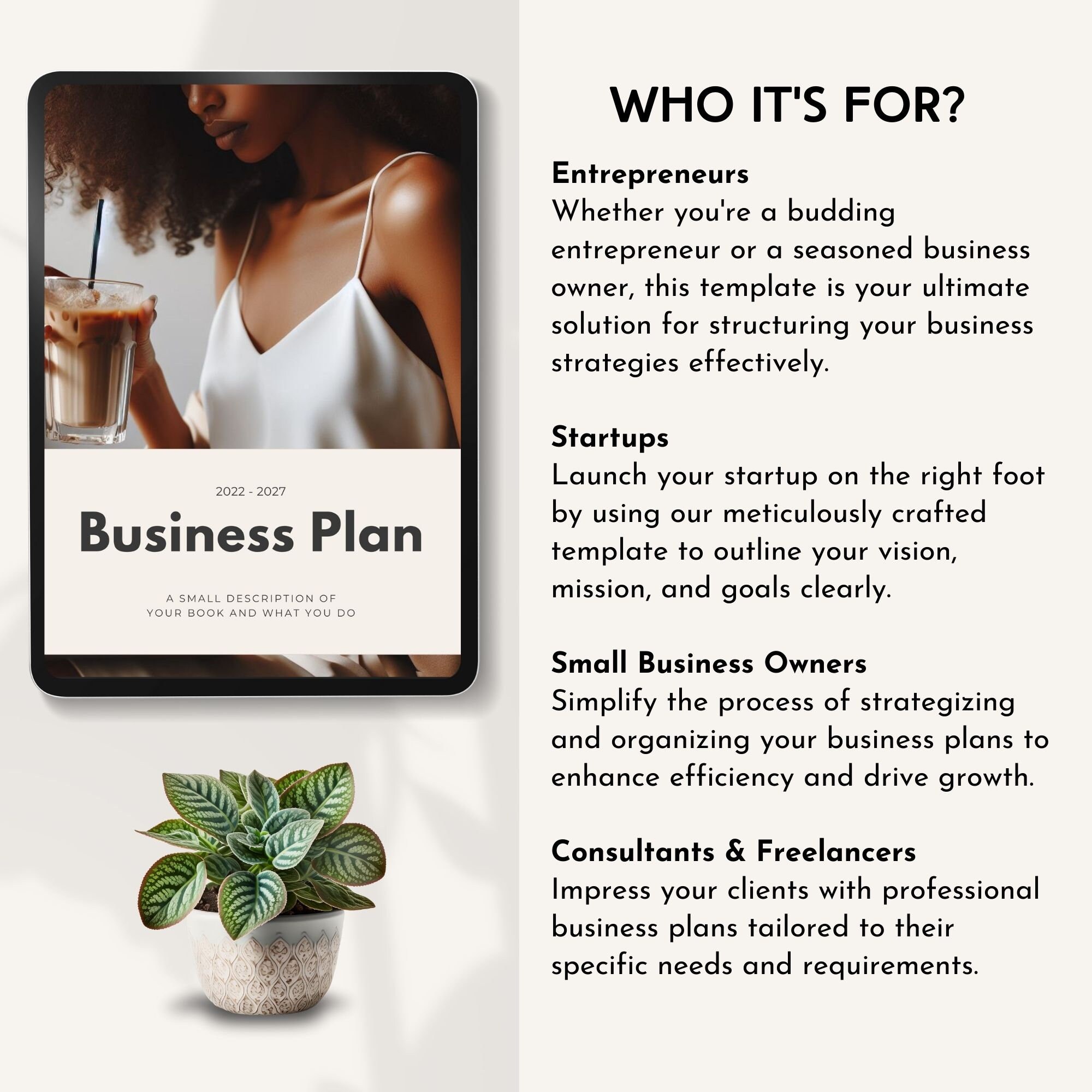 Simple Business Plan Template Business Pitch Deck Template Business ...