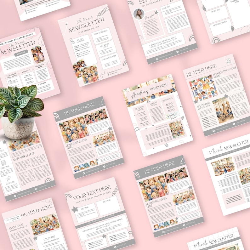 Daycare Newsletter Template School Newsletter for Preschool Classroom ...